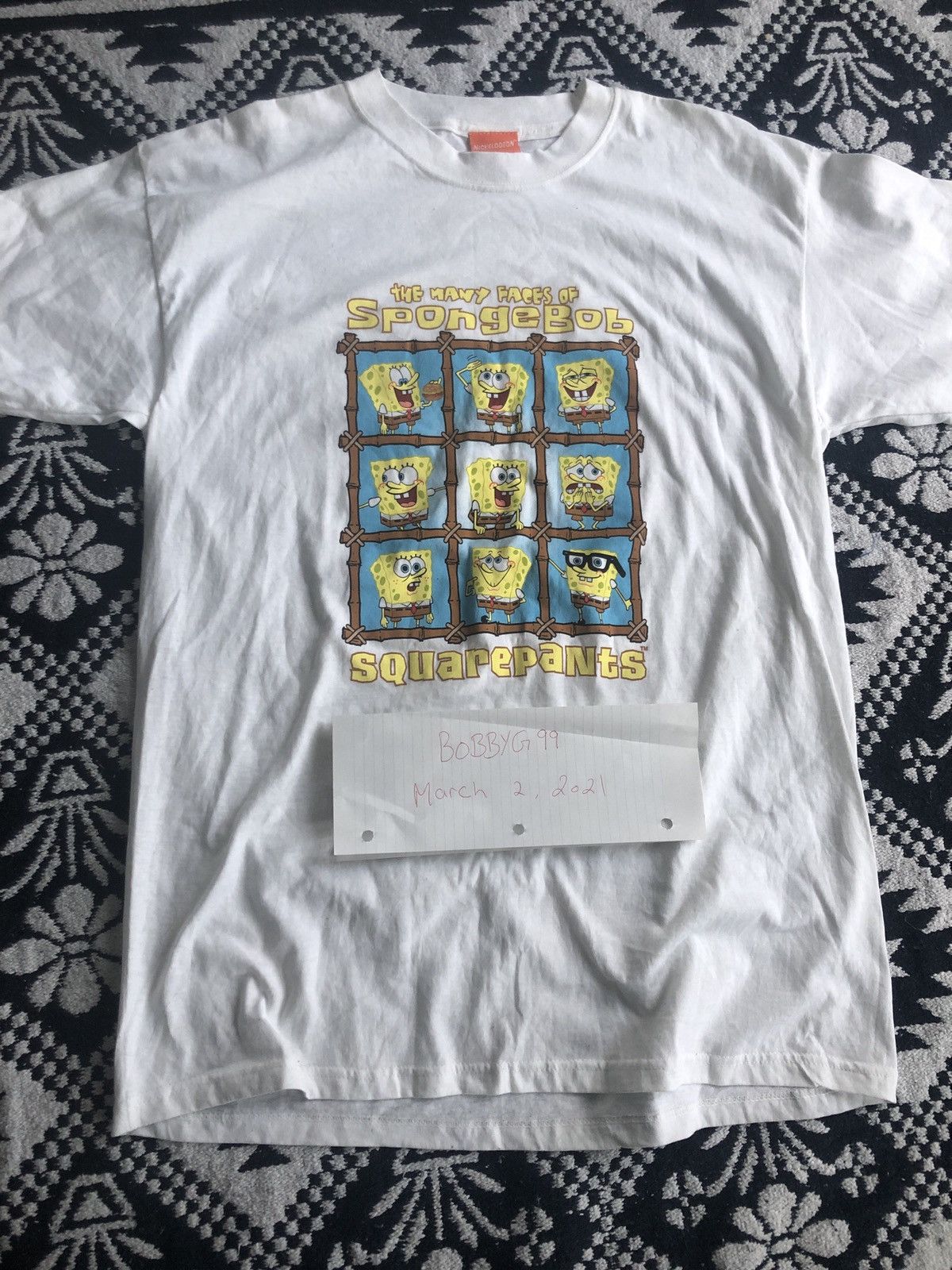 Nickelodeon × Vintage The many faces of spongebob tee | Grailed