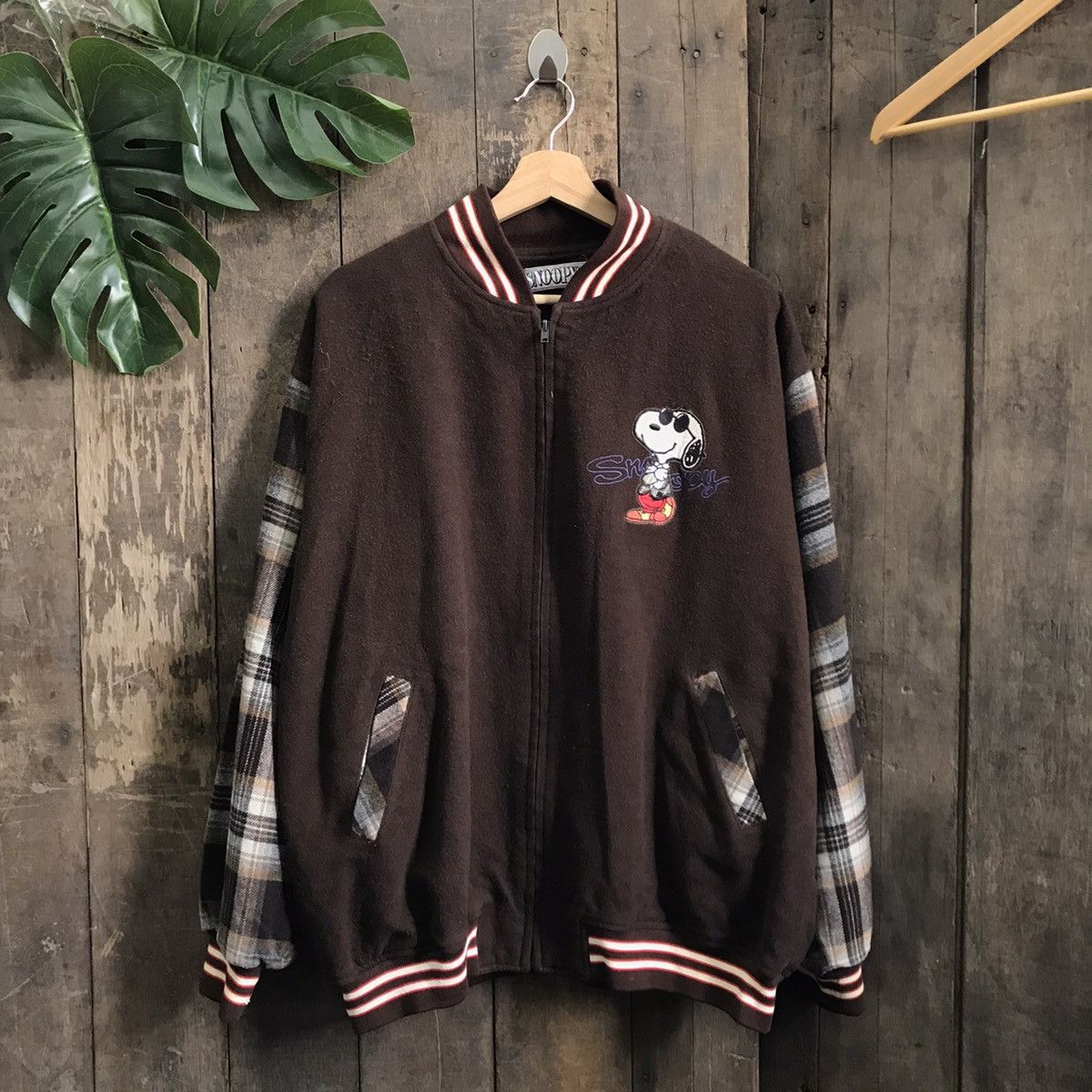 Vintage Vintage Snoopy Varsity Jacket | Grailed