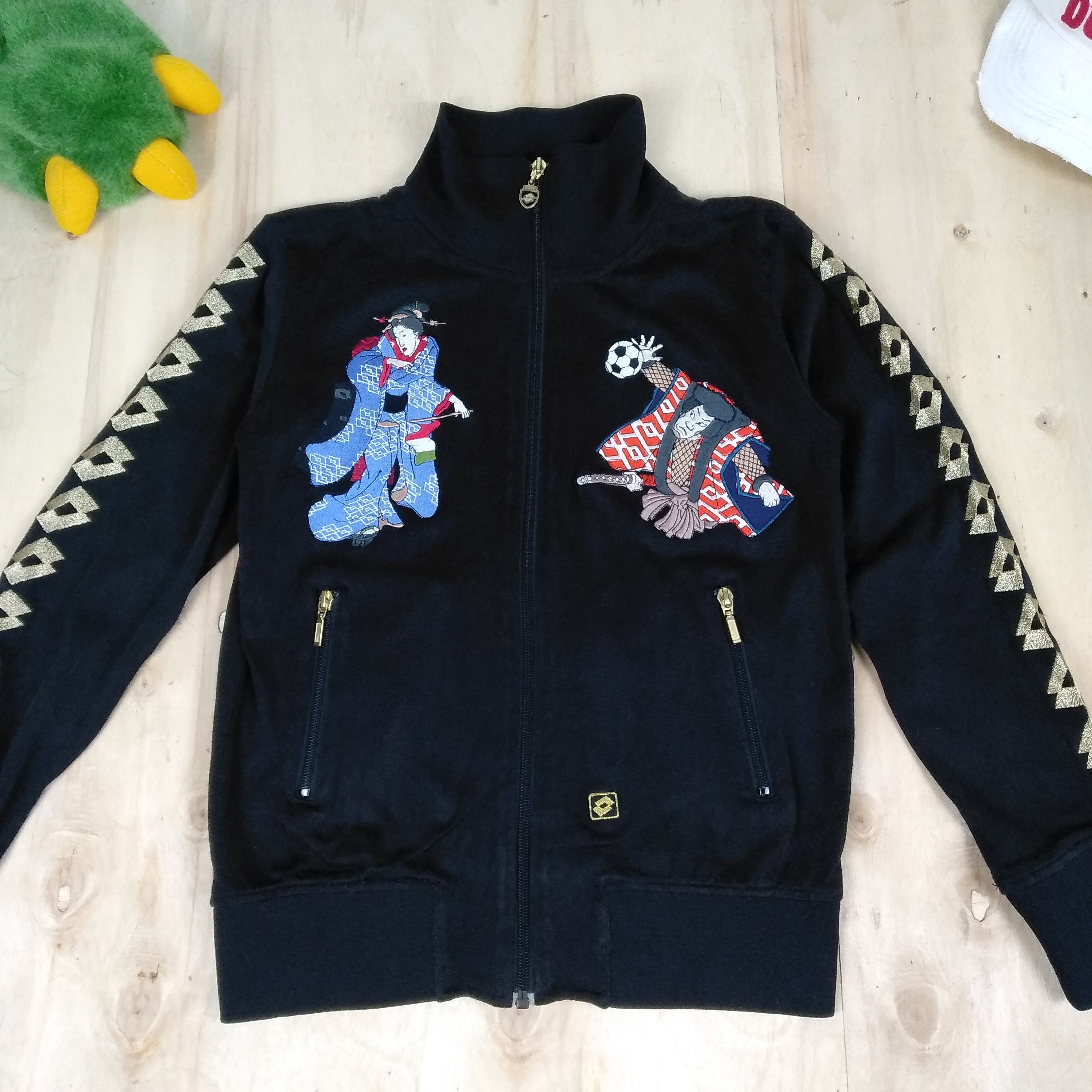 Very Rare Sukajan Lotto Sweater Embroidery Tops