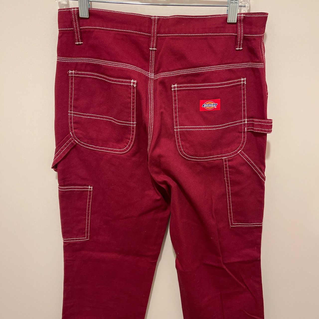 Dickies red/burgundy dickies carpenter pants | Grailed