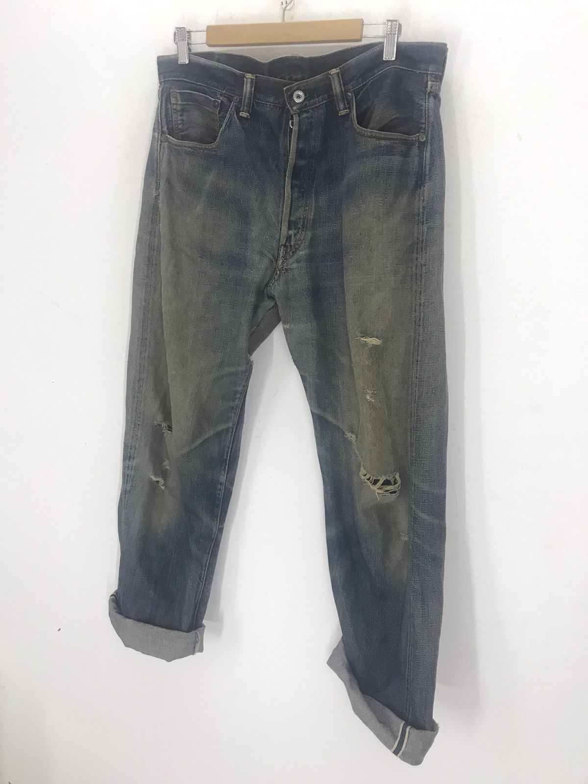 Distressed Denim × Japanese Brand × Vintage Vtg Wanderer Japan natural ...