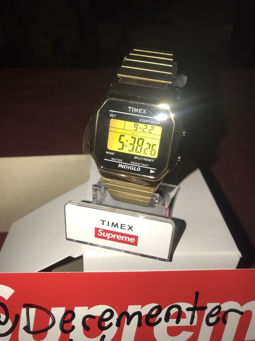 Supreme Supreme Timex Gold Digital Watch | Grailed