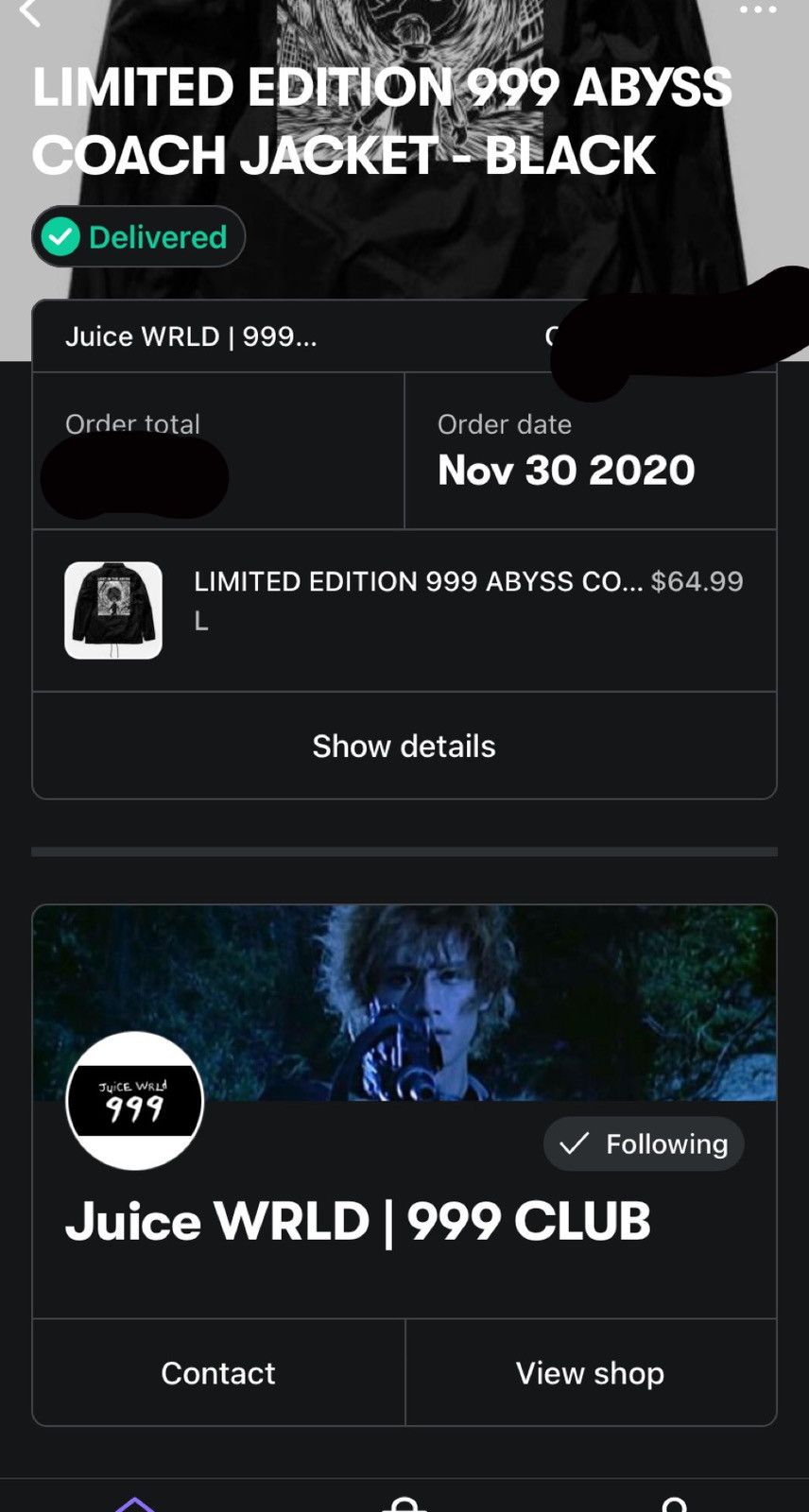 999 Club Juice wrld “Lost in the abyss” Jacket | Grailed