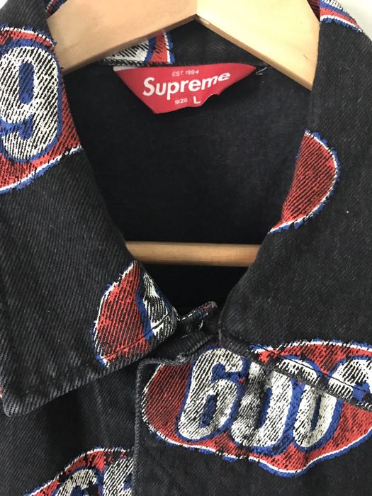 Supreme Supreme 666 Black Denim Trucker Jacket | Grailed