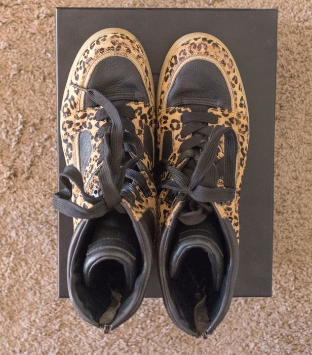 Diet Butcher Slim Skin DBSS Pony Hair Leopard Print High Tops | Grailed