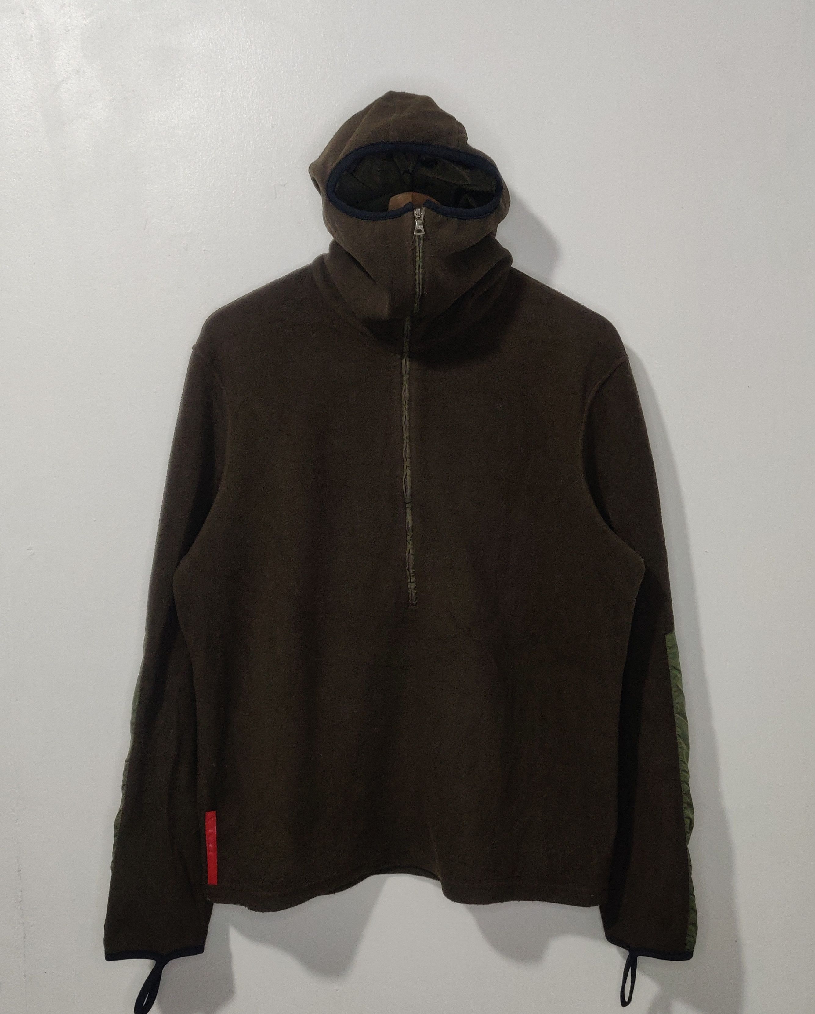 Prada × Vintage Vintage Prada Sport Balaclava Fleece Hoodie AW99 | Grailed