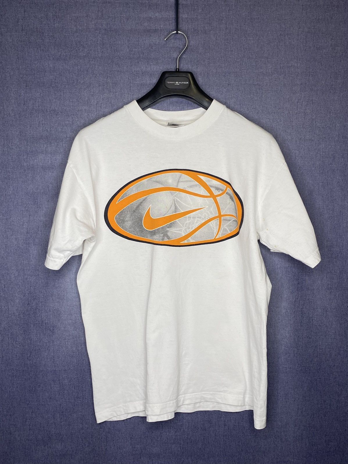 Nike × Vintage Nike basketball vintage back swoosh t shirt | Grailed