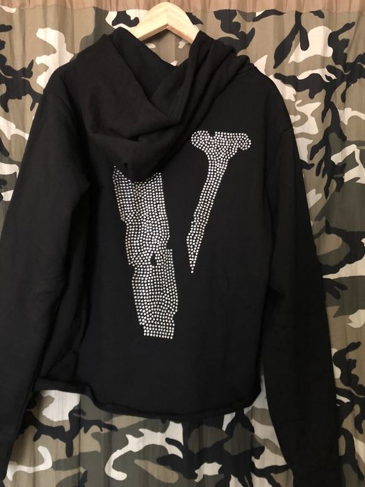 Vlone Vlone Swarovski rhinestone hoodie | Grailed