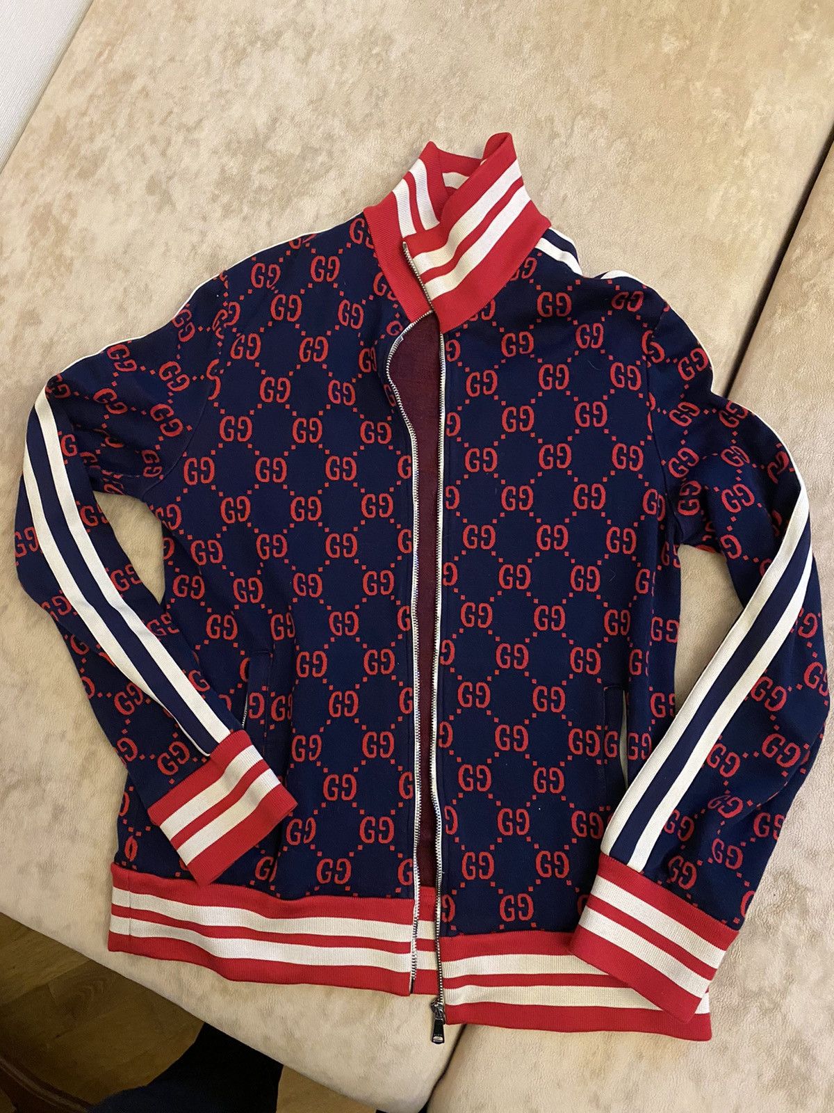 Gucci gg jacquard track jacket | Grailed