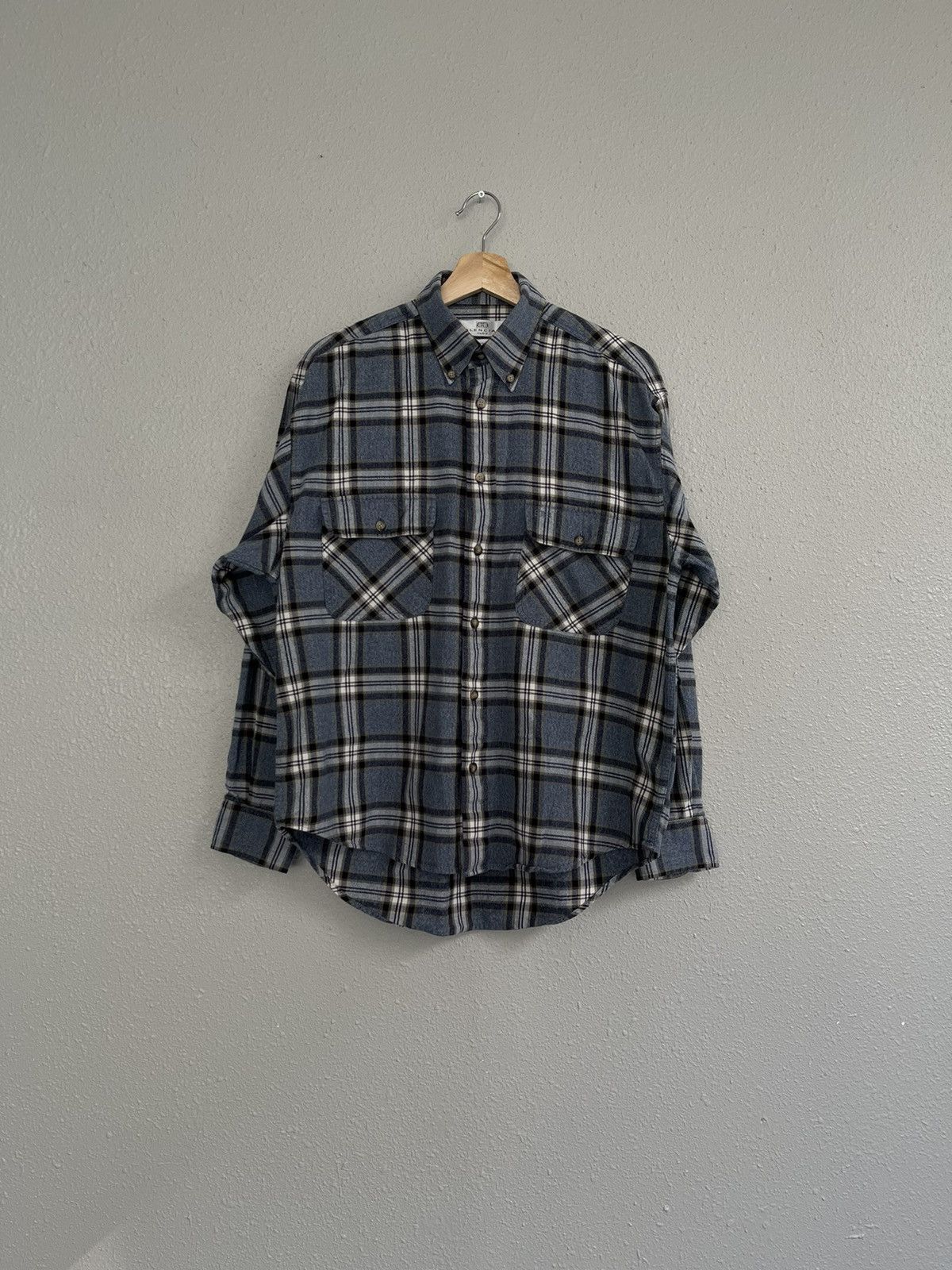 Balenciaga Balenciaga blue check flannel shirt | Grailed