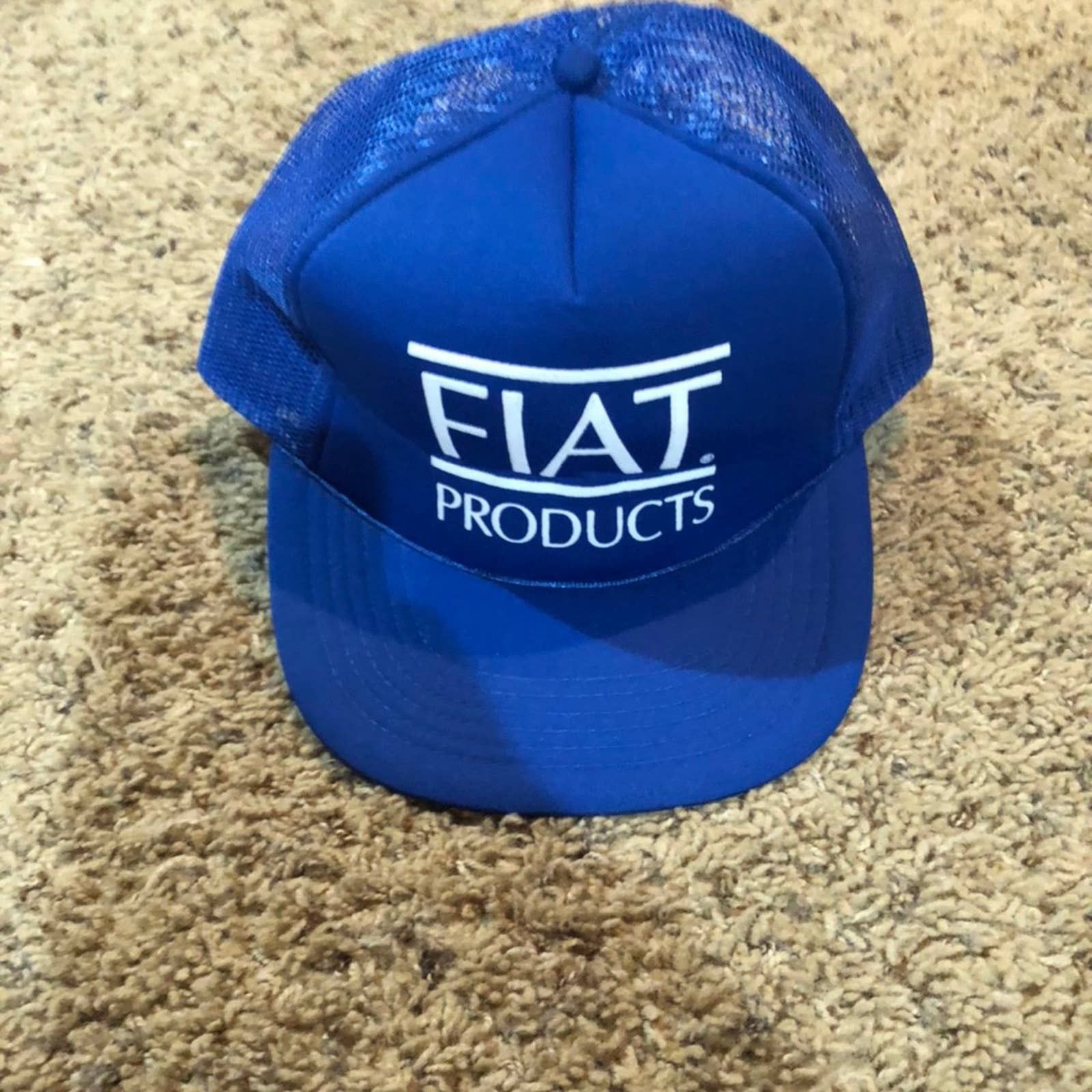 Vintage Vintage Blue and white Fiat Cars mesh trucker hat snapback ...