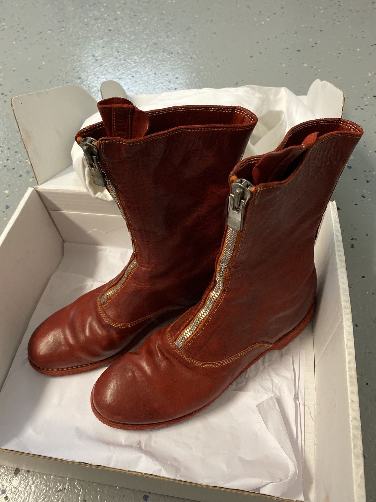 Guidi Guidi 310 Blood Red Front Zip Boots | Grailed