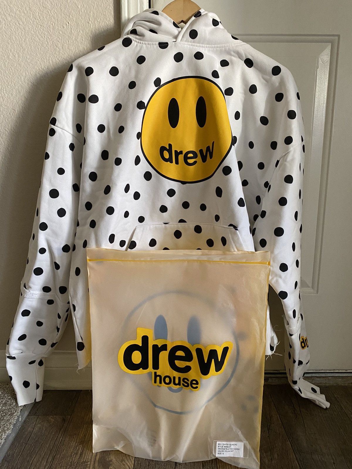 Drew House Drew House Mascot Deconstructed Hoodie - Polka Dot Small ...