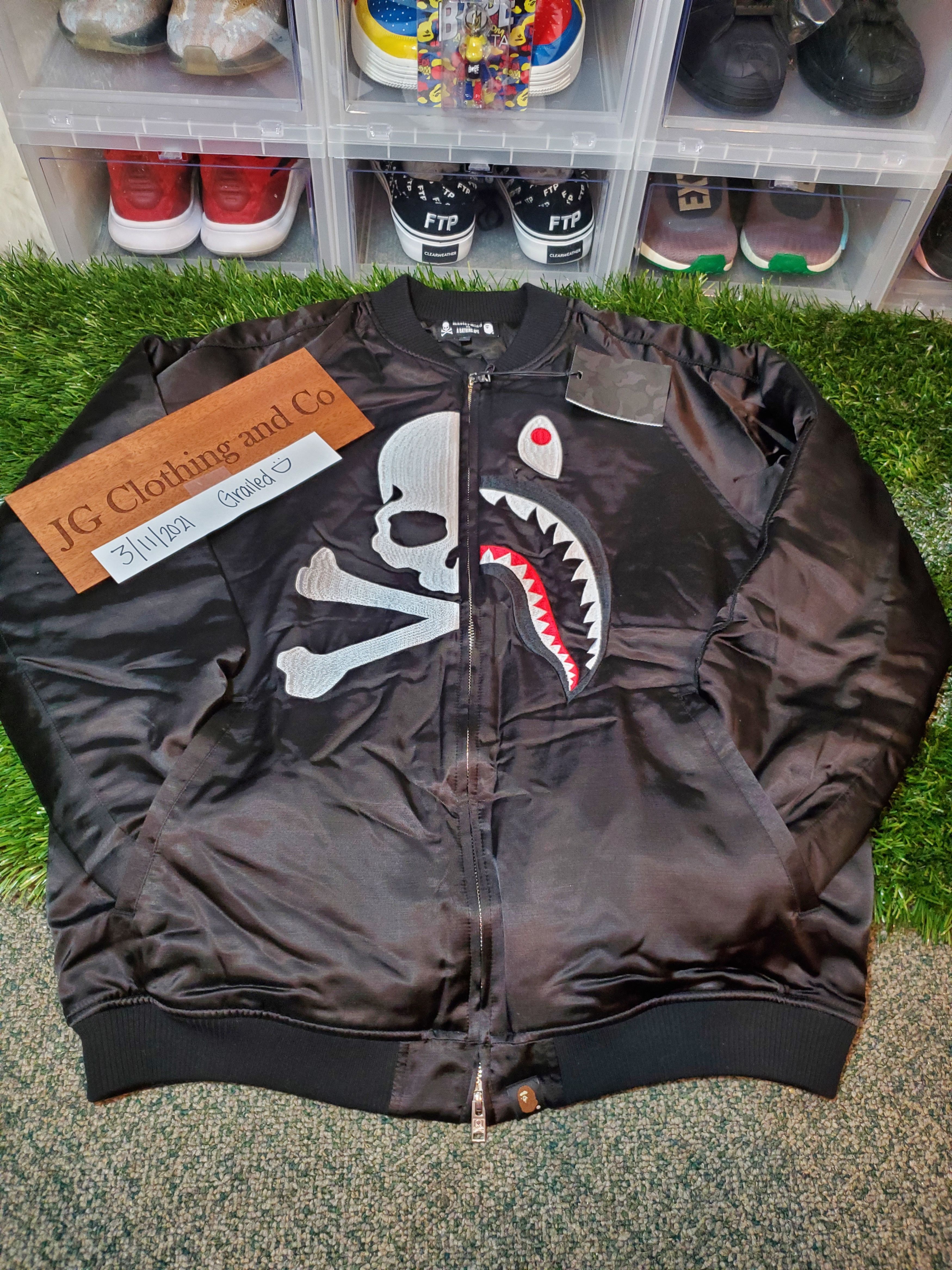 Bape × Mastermind Japan A Bathing Ape Vs Mastermind MMB Souvenir Jacket ...