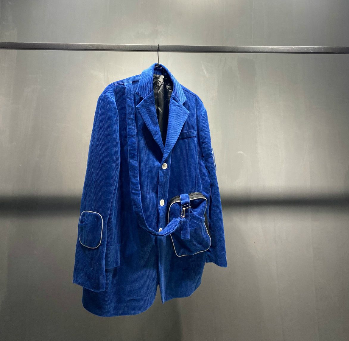 Vintage Blue cargo techwear corduroy jacket | Grailed