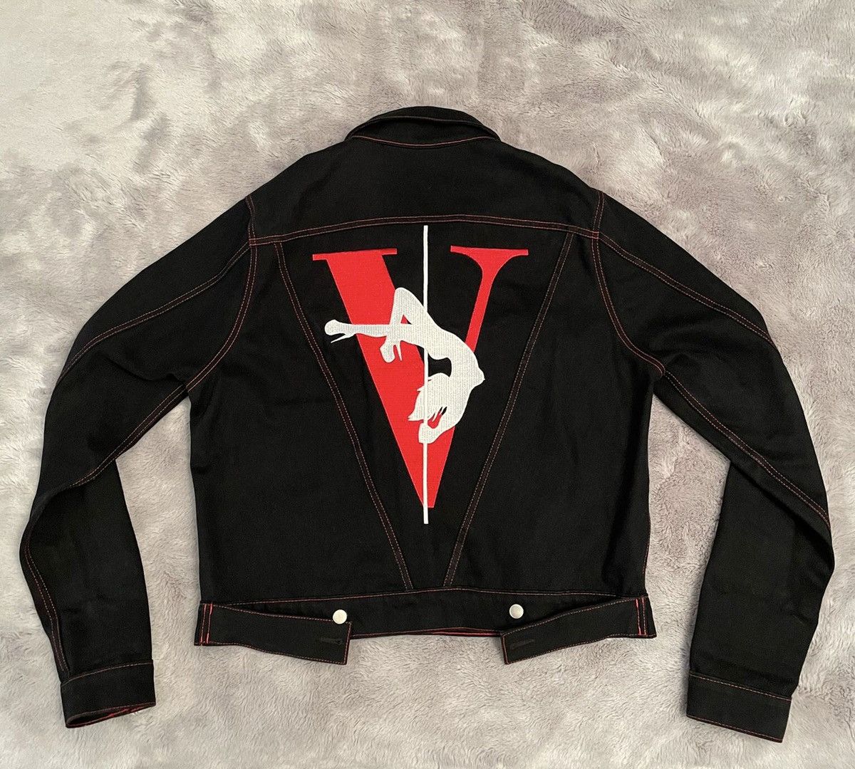 Vlone VLONE DENIM JACKET L.A. POP-UP EXCLUSIVE | Grailed
