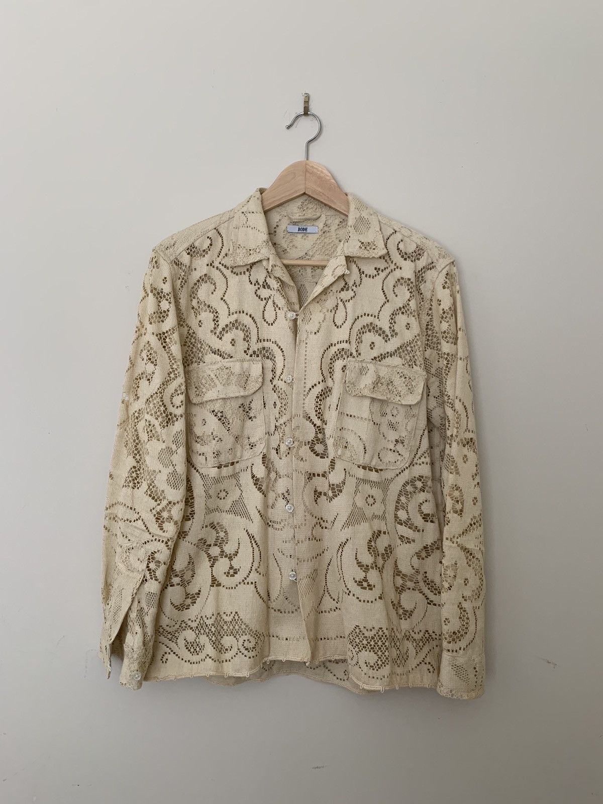 Bode Bode vintage lace shirt | Grailed