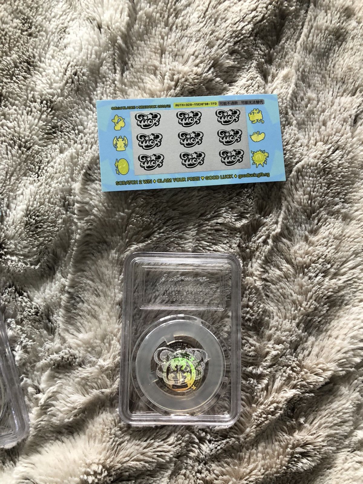 Ecco [1/2] Bladee Good Luck Lucky Coin + Scratch-off | Grailed