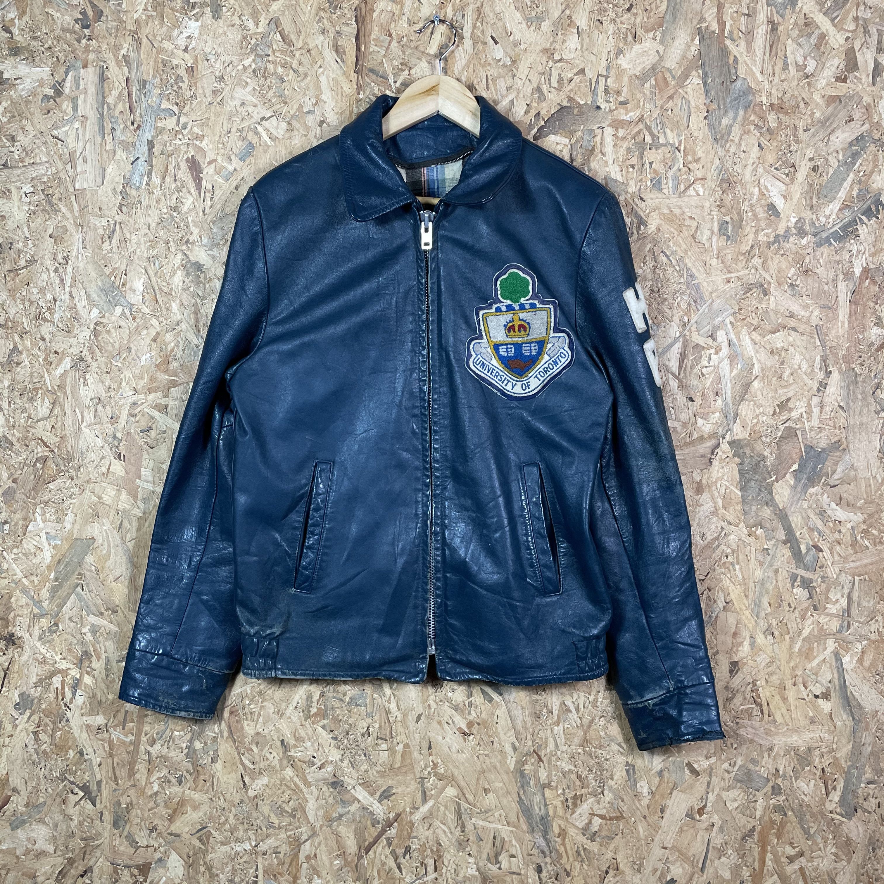 Varsity C8 Vintage University of Toronto Leather Jacket | Grailed