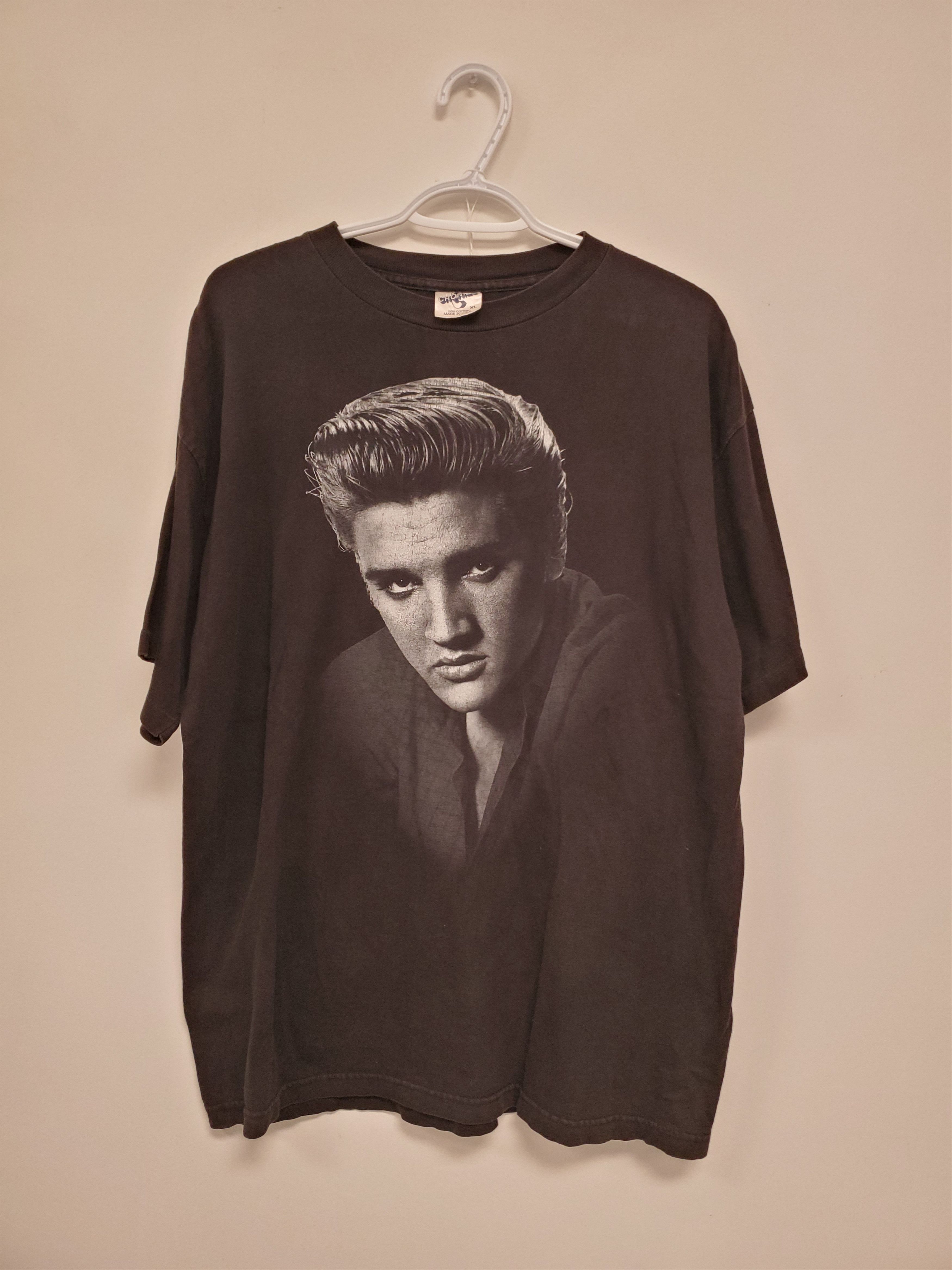 Band Tees × Made In Usa × Vintage Vintage Big Face Elvis Tee Still ...