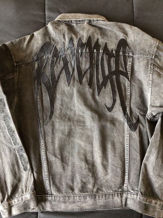 Revenge Revenge Black Denim Embroidered Jacket | Grailed