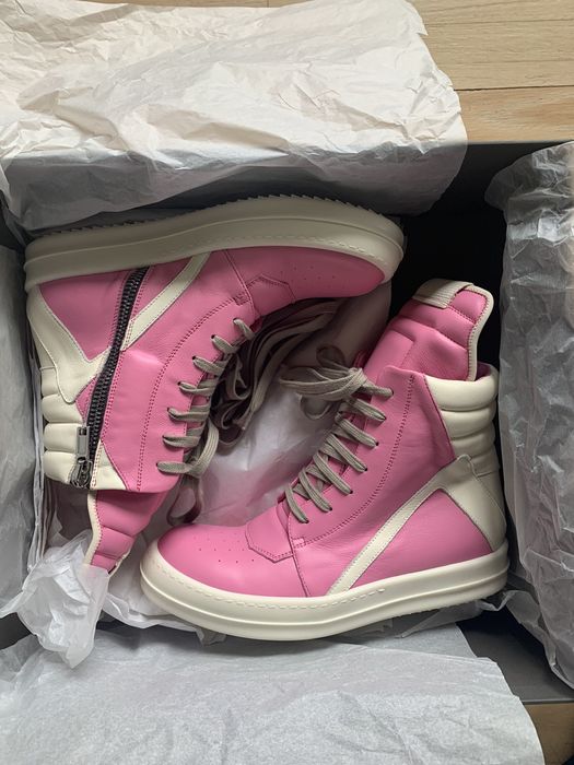 Rick Owens SS21 Rare Pink Geobaskets EU 40 | Grailed