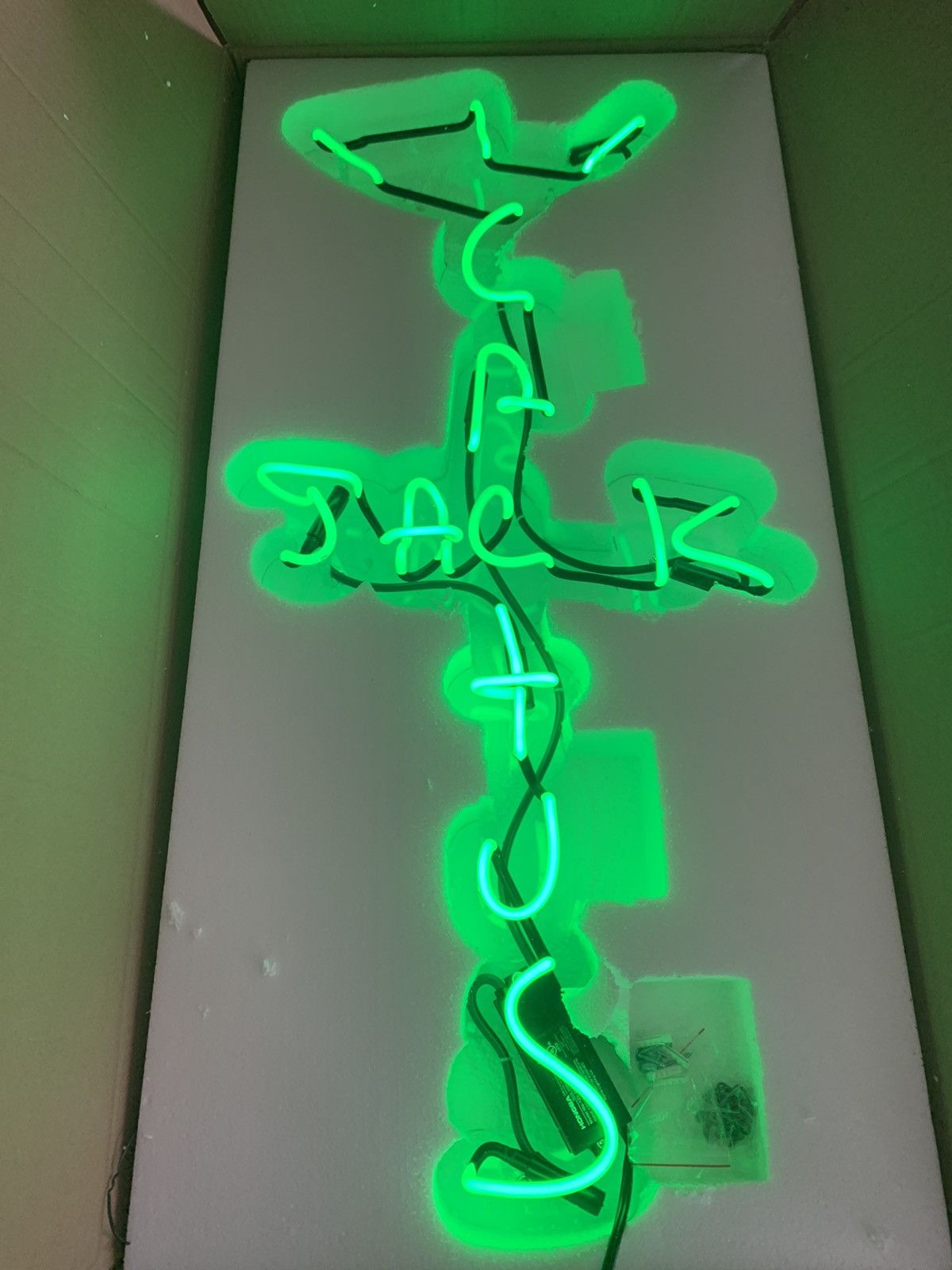 Travis Scott In Hand Travis Scott Cactus Jack Neon Room Sign | Grailed