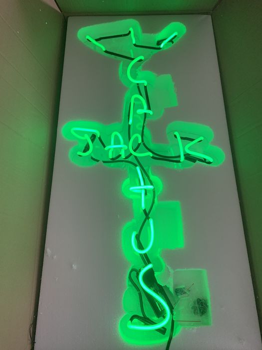 Travis Scott In Hand Travis Scott Cactus Jack Neon Room Sign | Grailed