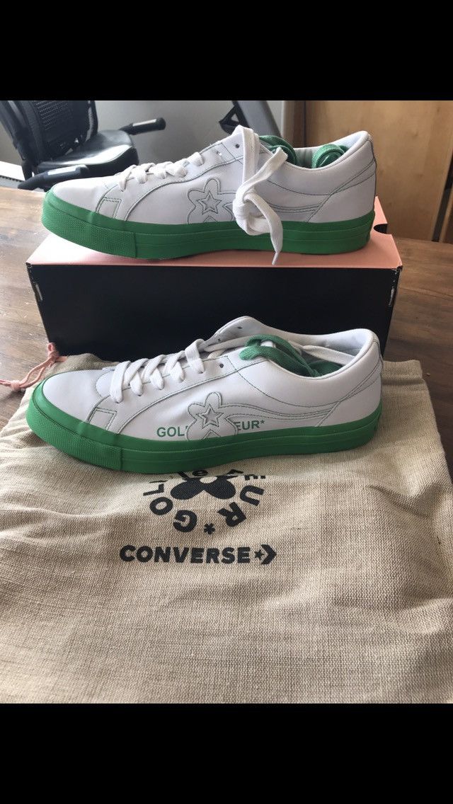 Converse × Golf Wang Golf Le Fleur x One Star Ox Kelly Green | Grailed