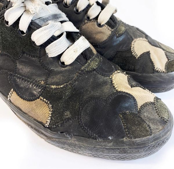 Number (N)ine Number (N)Ine SS03 crying Heart tears Patchwork Shoes ...