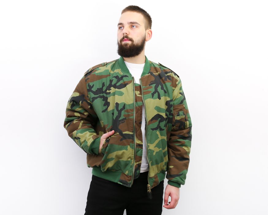 Surplus Reversible MA-1 Flight Jacket Bomber Jacket Camo Insulated ...