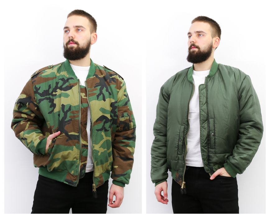 Surplus Reversible MA-1 Flight Jacket Bomber Jacket Camo Insulated ...