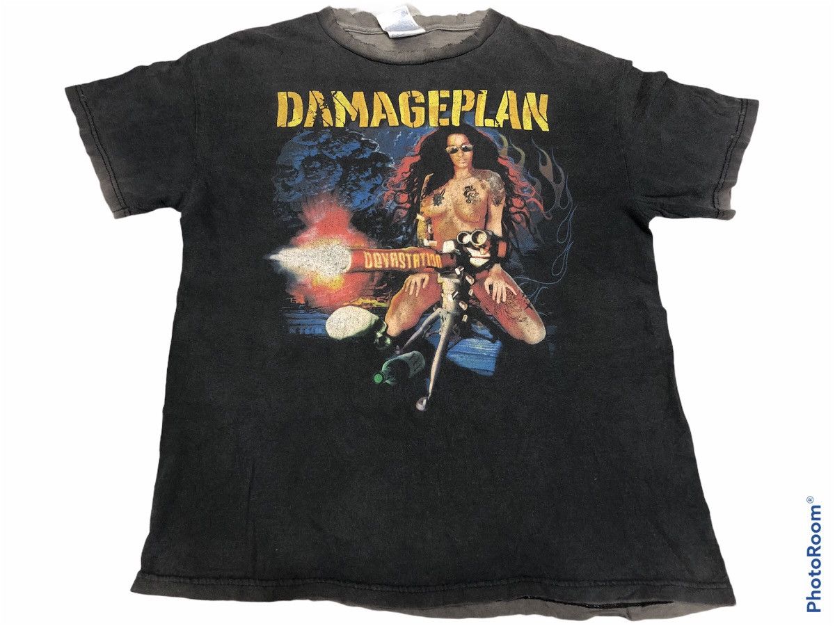 Rock Band × Very Rare × Vintage Vintage distressed DAMAGEPLAN metal ...