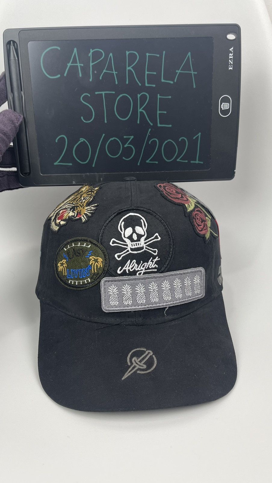 Hat × Rare × Zara NWT Zara Black Baseball Cap with Patches | Grailed