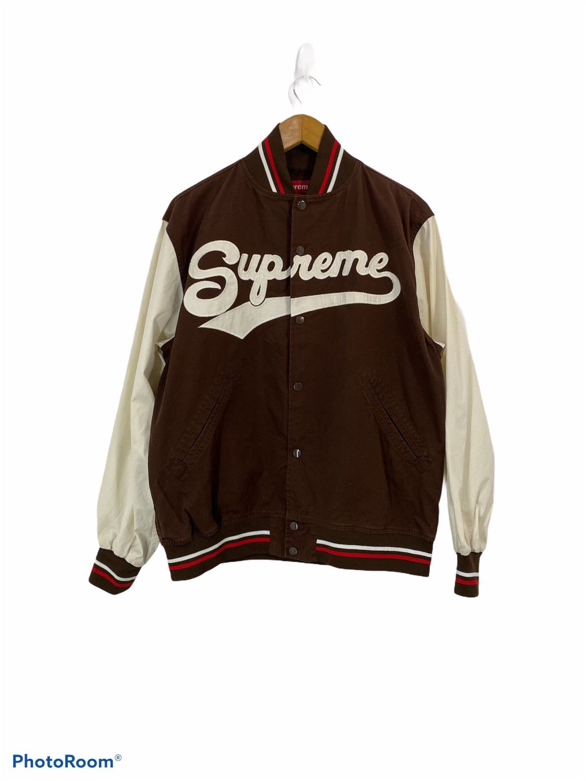 Supreme Supreme Varsity Jacket Spell Out Design Nice Jacket | Grailed