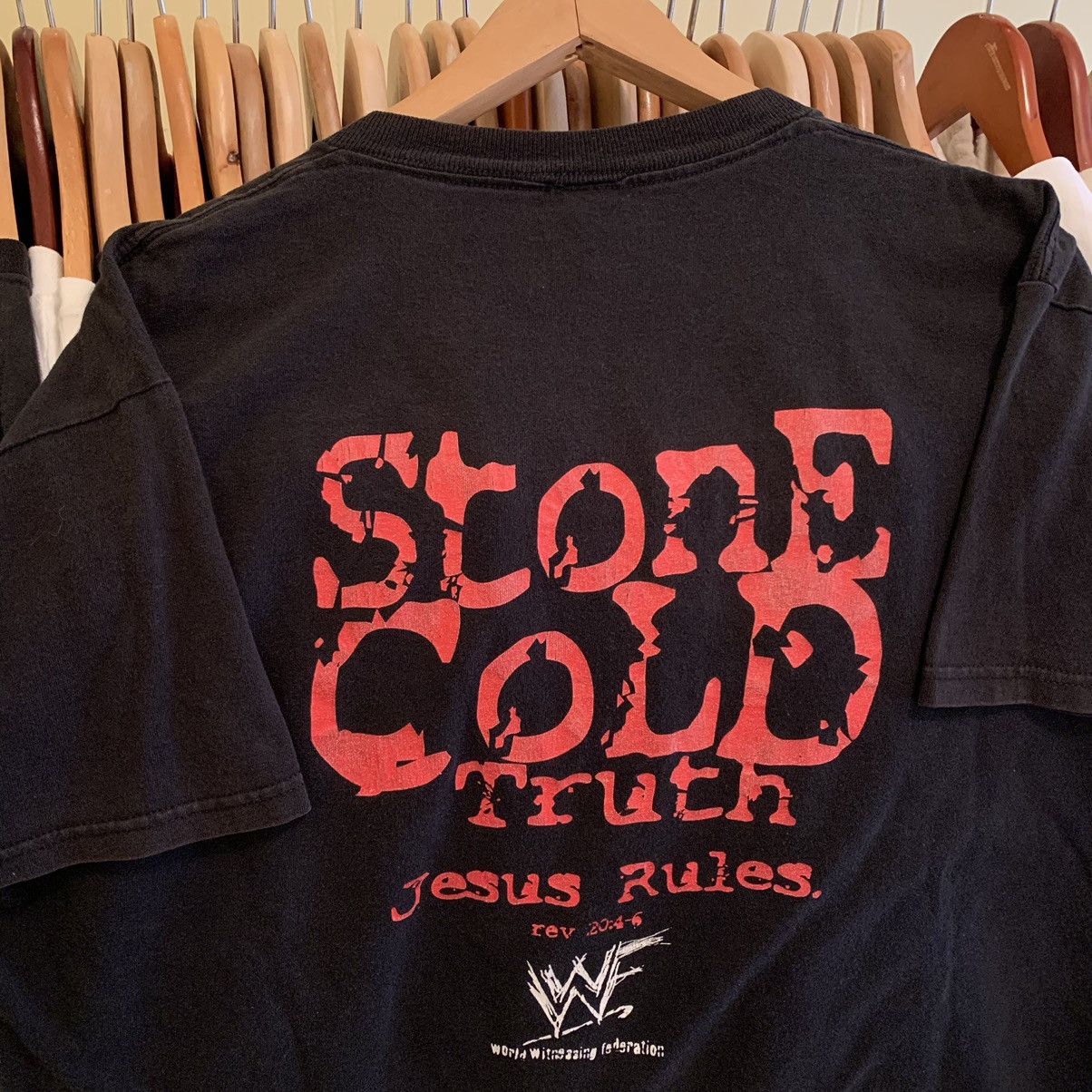 Vintage Vintage 90s WWF Jesus Stone Cold Parody Tee | Grailed