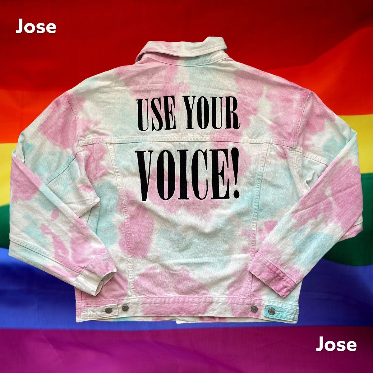 Levi's LEVIS PREMIUM PRIDE OVERSIZED TRUCKER DENIM JEAN JACKET FADE ...