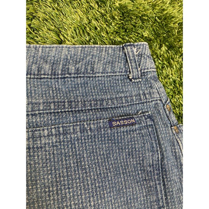 Vintage Vintage 90s Sasson Textured Light Wash Denim Jeans | Grailed