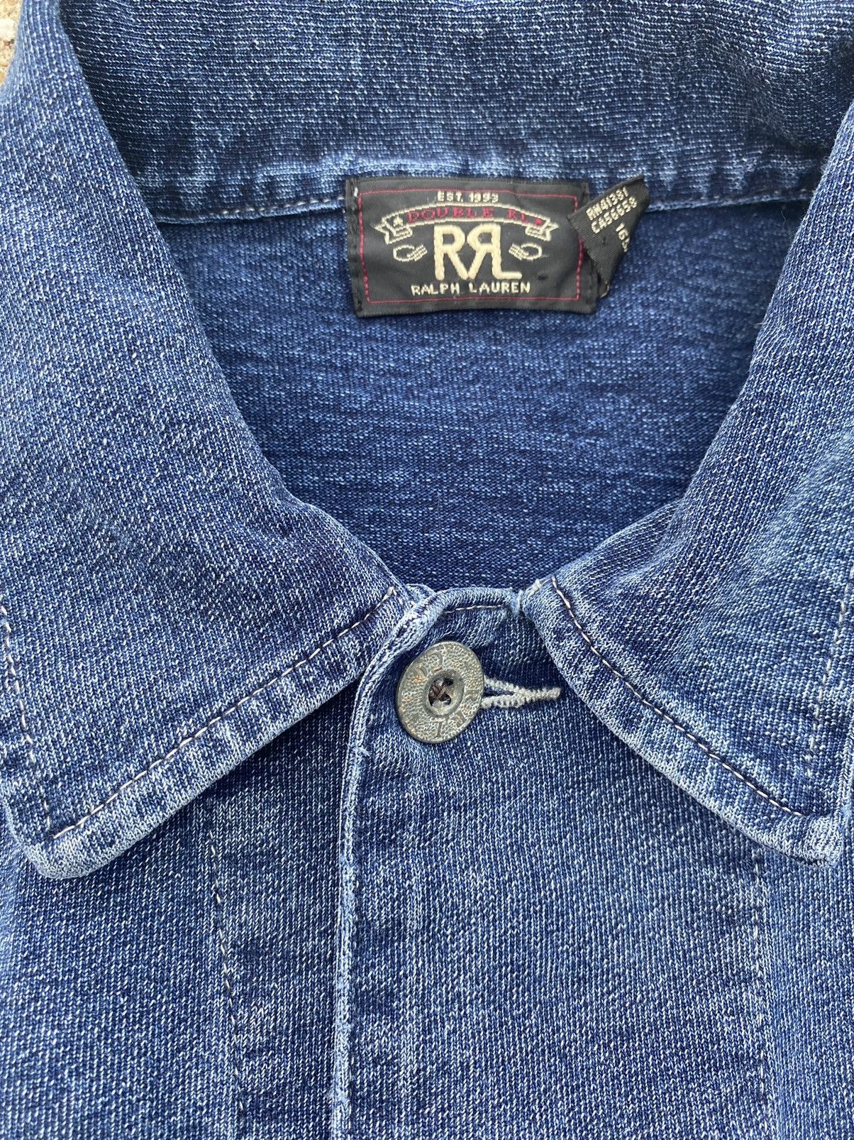 RRL Ralph Lauren RRL Denim Jacket Army Chore Coat | Grailed