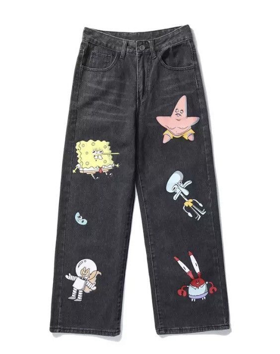 Vintage Spongebob Squarepants Denim Jeans | Grailed