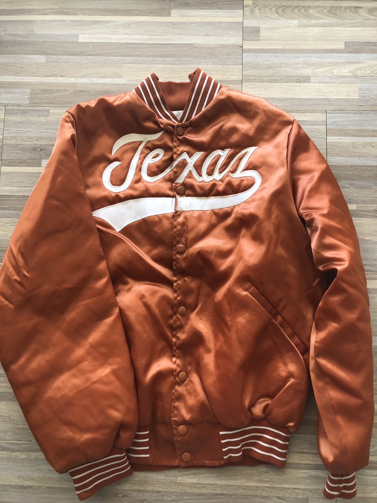 Vintage Vintage 80s Texas Longhorns Cursive Script Satin Jacket | Grailed