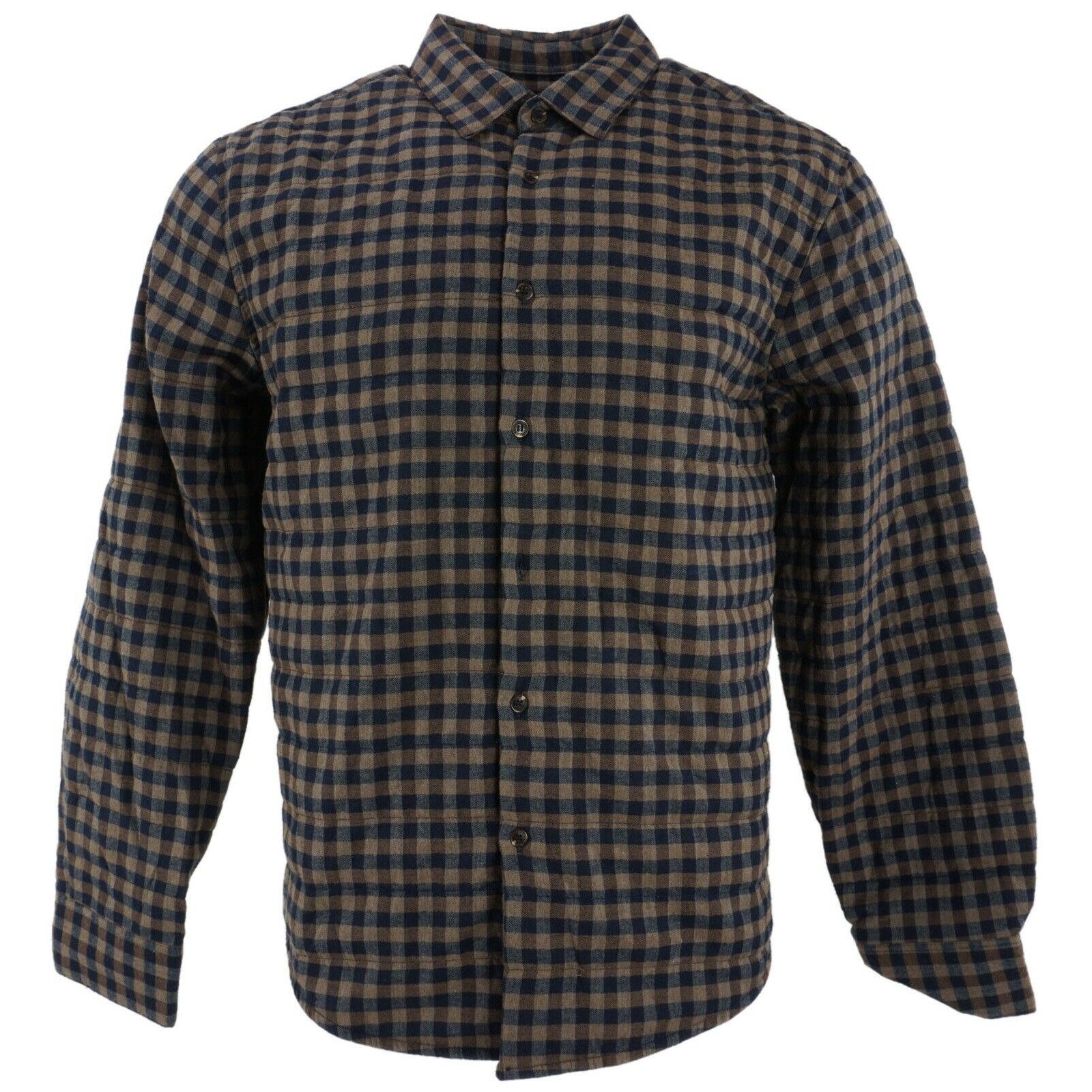 Thomas Dean New $120 Thomas Dean M Brown Blue Lined Shirt Jacket | Grailed