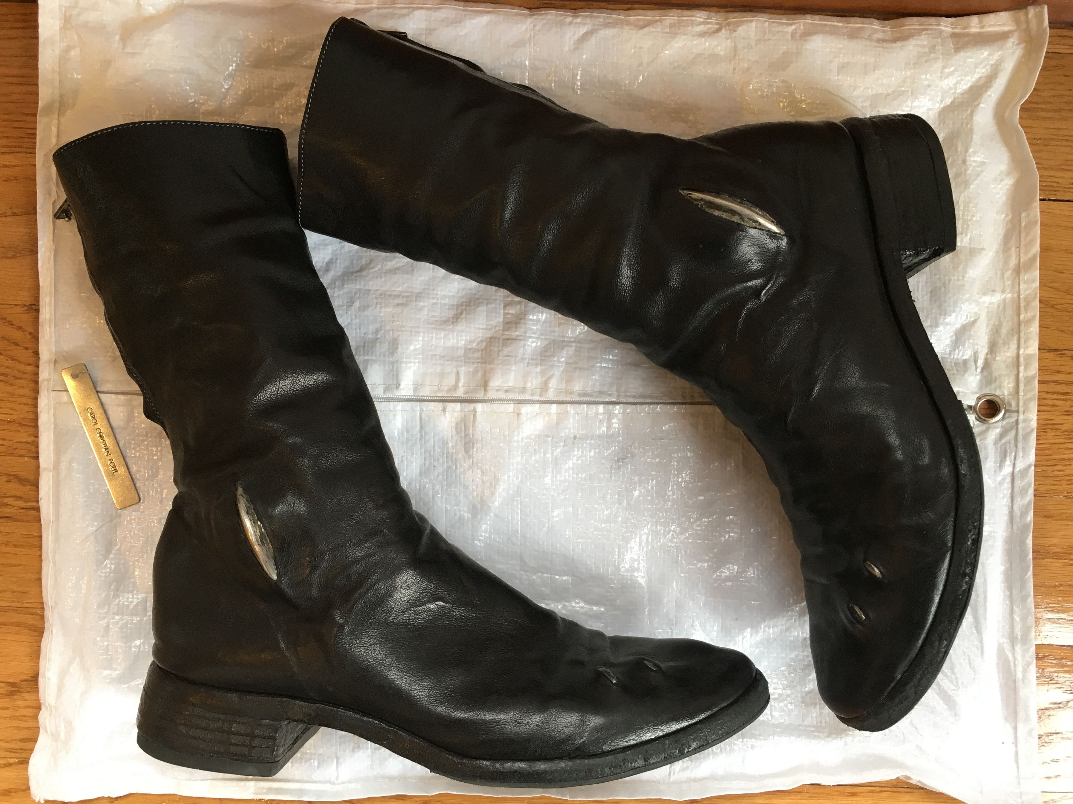 Carol Christian Poell CCP Prosthetic Black Tornado Boots AM/2687P-ROOMS ...