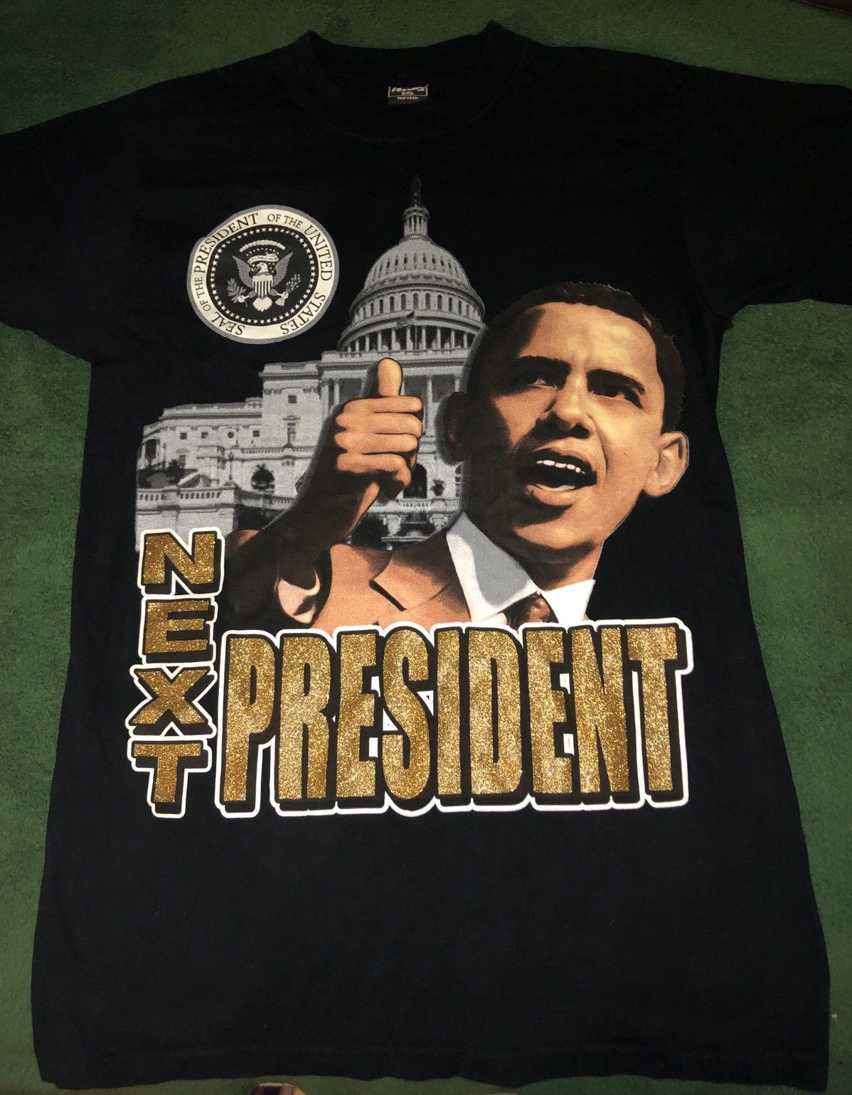 Rap Tees × Vintage Rare 2008 Barack Obama Next President Rap Style T ...