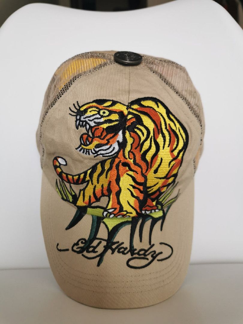 Christian Audigier × Ed Hardy × Vintage Ed hardy Tiger Hat | Grailed