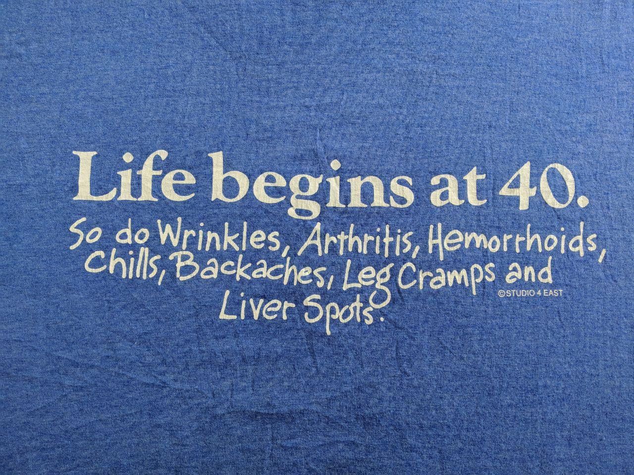 Vintage Vintage Screen Star Life Begin at 40 Single Stich | Grailed