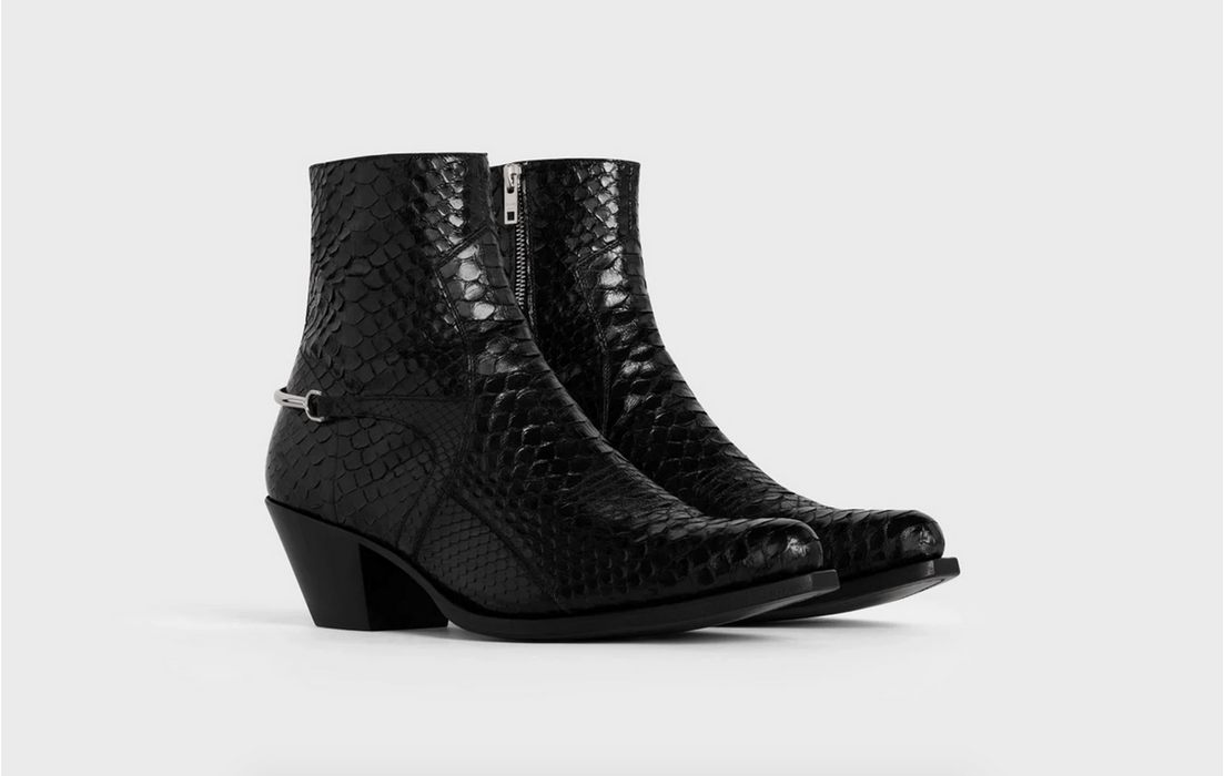 Celine CELINE BERLIN CAVALRY ZIPPED BOOT IN SHINY PYTHON EU43 | Grailed