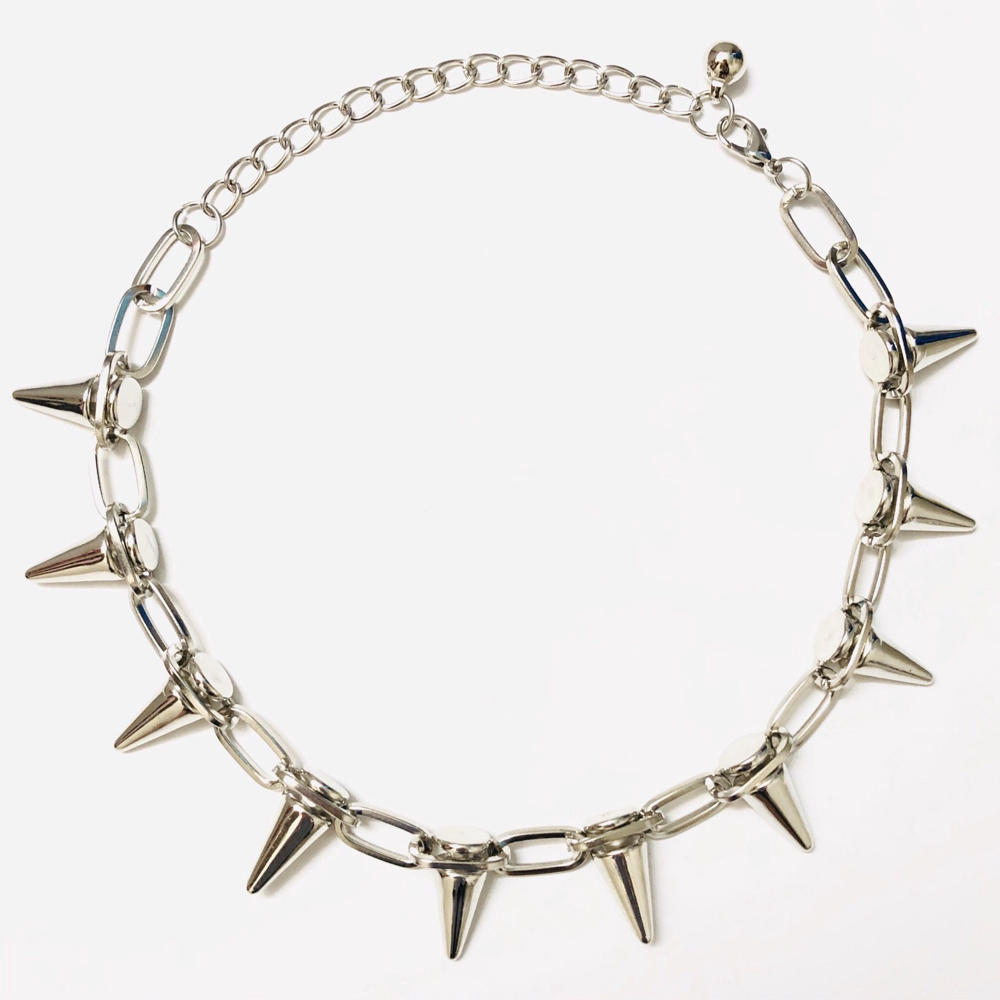 Chain × Rockers × Streetwear Unisex Rivets Spikes Punk Rock Choker ...