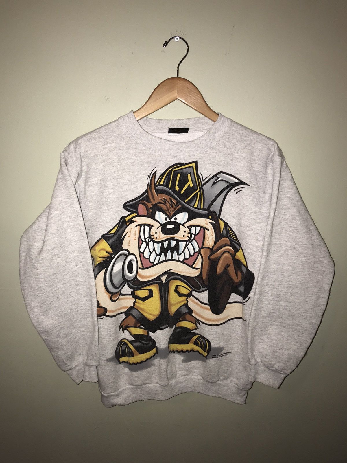 Vintage Vintage 90’s Taz Firefighter Big Print Crewneck | Grailed