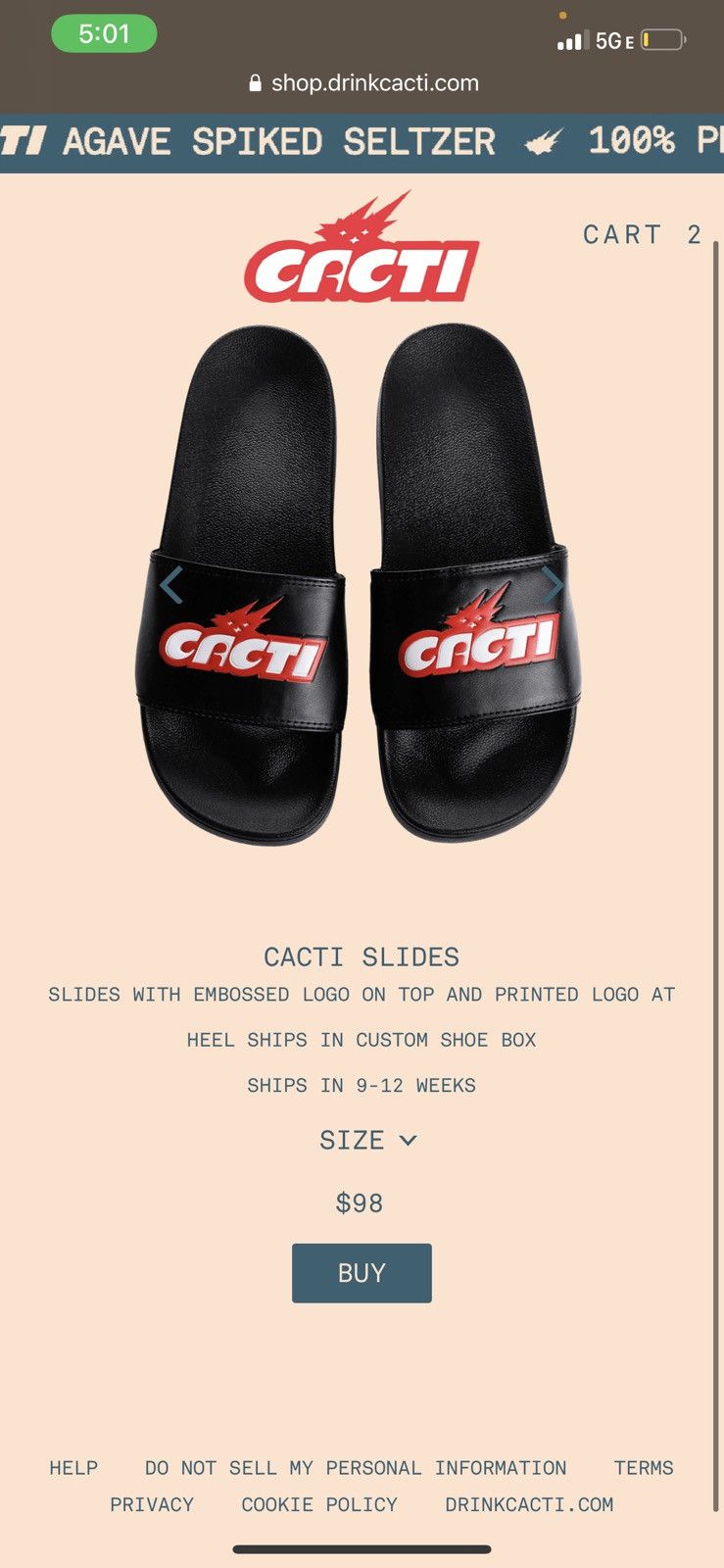 Travis Scott Travis Scott Cacti Slides | Grailed